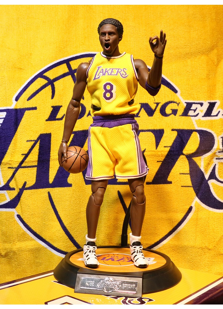 NBA Kobe Bryant 16 inch Yellow Jersey 1:6 Action Figure