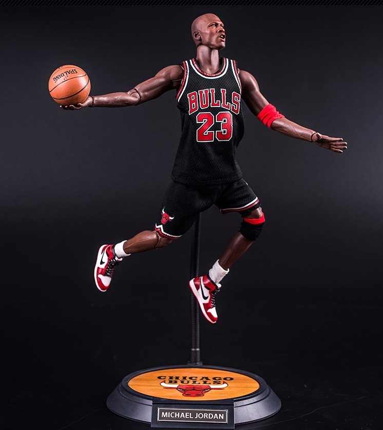 NBA Michael Jordan 16 inch Black Jersey 1:6 Action Figure